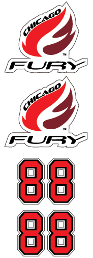 Chicago Fury Hockey Stickers & Decals | Stick Bandits